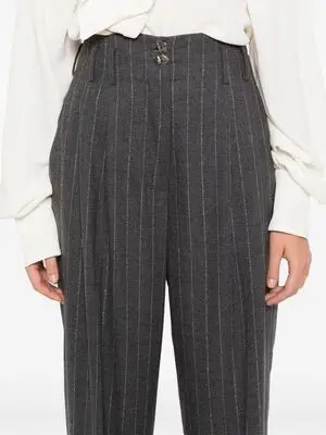 GENNY Pinstripe Virgin Wool Blend Trousers