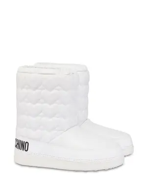 Moschino Heart-motif Quilted Boots