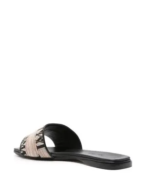 Max Mara Logo Jacquard Flat Sandals
