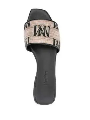 Max Mara Logo Jacquard Flat Sandals