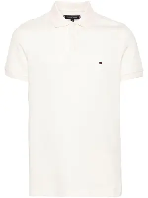 Tommy Hilfiger Tipped-collar Polo Shirt - Neutrals