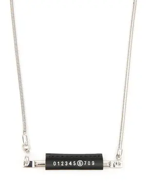 MAISON MARGIELA Number-print Leather Bar Necklace