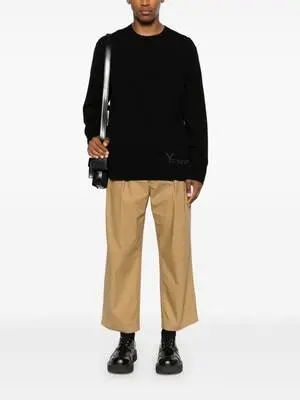 Y’s Intarsia-knit Logo Sweater