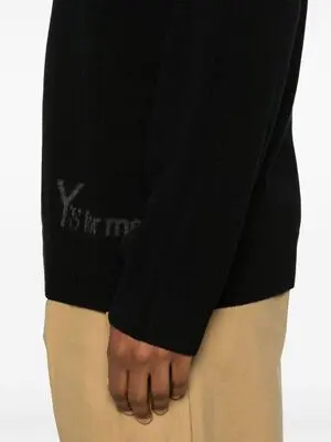 Y’s Intarsia-knit Logo Sweater