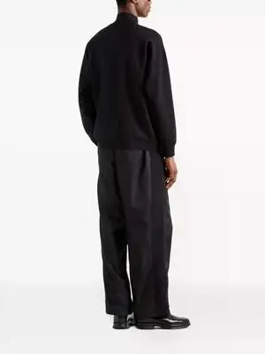 Prada Zip-up Fine Knit Cardigan - Black