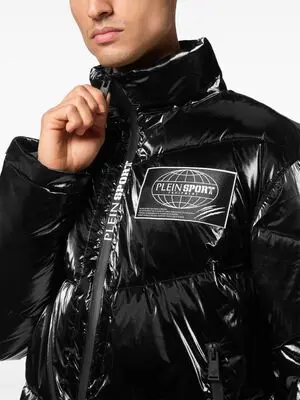 PLEIN SPORT Crease-effect Puffer Jacket