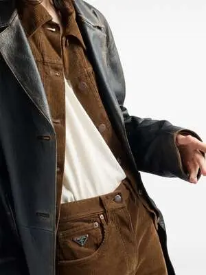 Prada Wide-leg Corduroy Pants