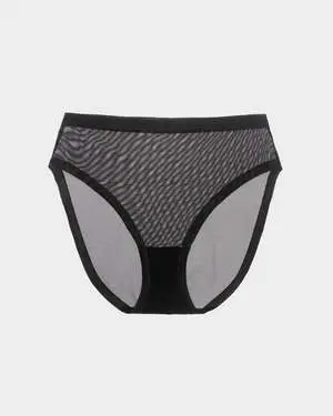EBY Mesh Highwaisted Panties, Seamless - Black