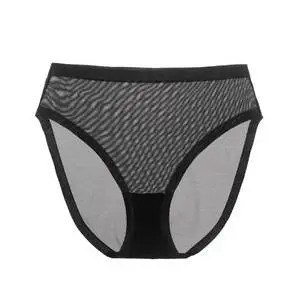 EBY Mesh Highwaisted Panties, Seamless - Black