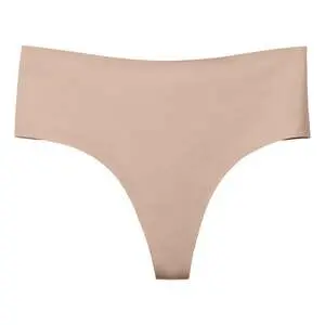EBY Seamless High Waisted Thong Panties - Nude