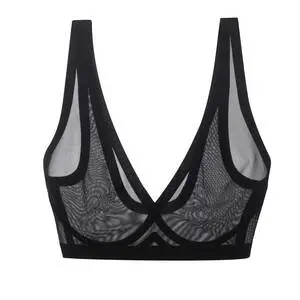 EBY Mesh Bralette, Seamless - Black