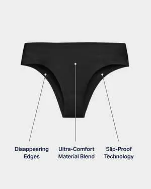 EBY Cheeky Panties, Seamless - Black