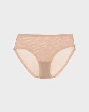 EBY Mesh Brief Panties, Seamless - Champagne