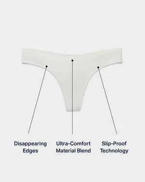 EBY Thong Panties, Seamless - Pearl