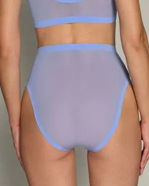 EBY Mesh High Cut Waisted Panties, Seamless - Jacaranda