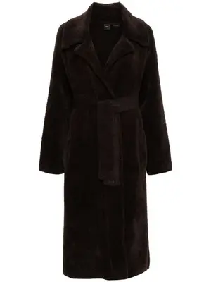 Pinko Faux-fur Belted Coat