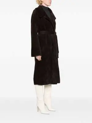 Pinko Faux-fur Belted Coat