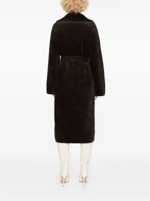 Pinko Faux-fur Belted Coat