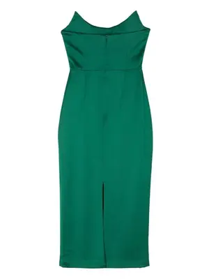 Alex Perry Corset-style Satin Midi Dress