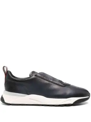 Santoni Leather Sneakers - Blue