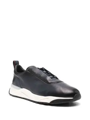 Santoni Leather Sneakers - Blue