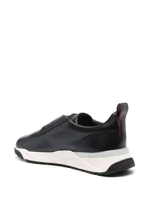 Santoni Leather Sneakers - Blue