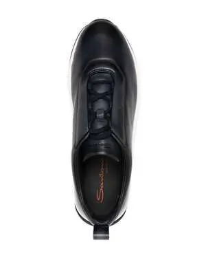 Santoni Leather Sneakers - Blue