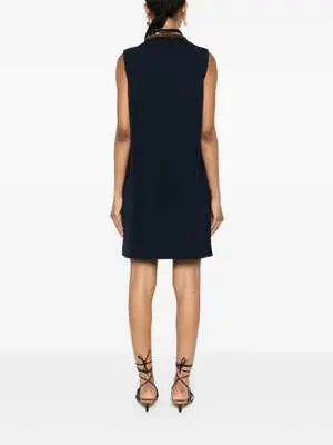 Fendi Sequined Trim Polo Mini Dress