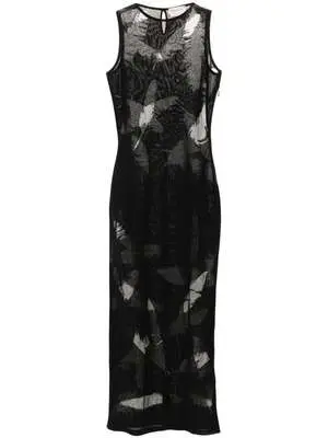 Alexander McQueen Feather-intarsia Pencil Dress