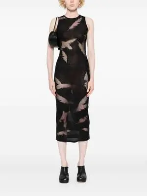 Alexander McQueen Feather-intarsia Pencil Dress
