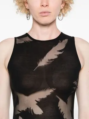 Alexander McQueen Feather-intarsia Pencil Dress