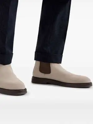 Brunello Cucinelli Suede Ankle Boots - Neutrals