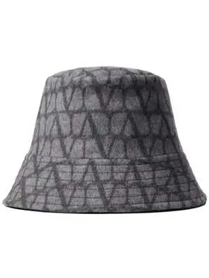 Valentino Garavani Toile Iconographe Bucket Hat - Grey
