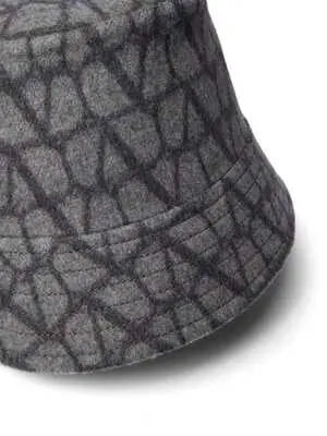 Valentino Garavani Toile Iconographe Bucket Hat - Grey