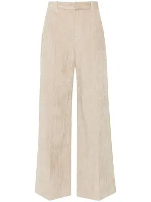 Brunello Cucinelli Corduroy Wide-leg Trousers - Neutrals