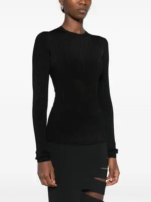 MUGLER Knit Top - Black