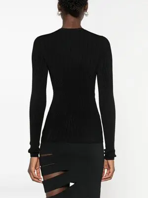 MUGLER Knit Top - Black