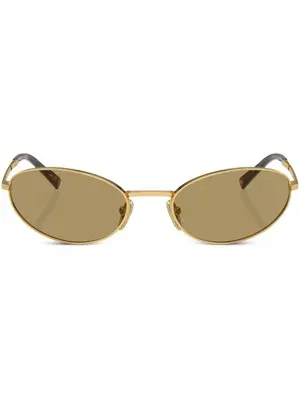 Prada Oval Sunglasses - Gold