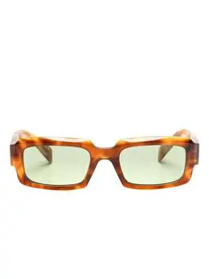 Prada Symbole Rectangle Sunglasses - Brown