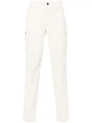 Eleventy Cotton Corduroy Trousers - White