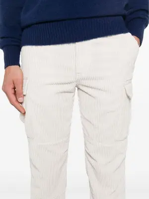 Eleventy Cotton Corduroy Trousers - White