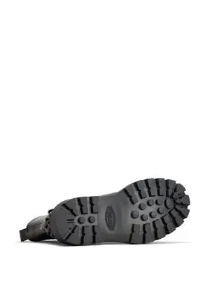 TOD'S Logo-plaque Leather Ankle Boots - Black