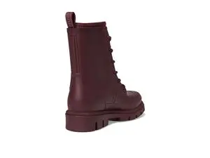 Hunter Diana Lace-up Mid Calf Boots - Red