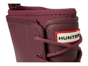 Hunter Diana Lace-up Mid Calf Boots - Red