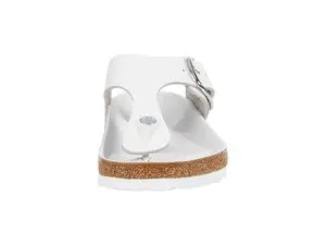 BIRKENSTOCK Gizeh Big Buckle Leather Sandals - Bone