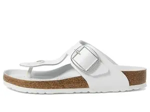 BIRKENSTOCK Gizeh Big Buckle Leather Sandals - Bone