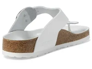 BIRKENSTOCK Gizeh Big Buckle Leather Sandals - Bone