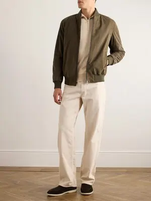 Loro Piana Roadster Cashmere Half-zip Sweater - Neutrals