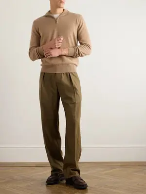 Loro Piana Baby Cashmere Half-zip Sweater