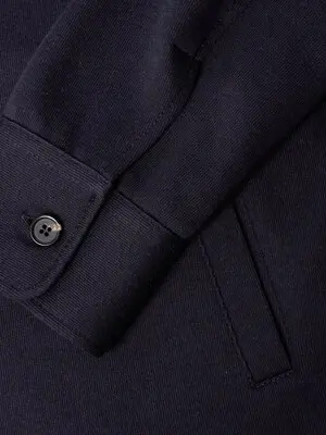 Loro Piana Whitney Cotton, Silk And Cashmere-blend Shirt Jacket - Blue